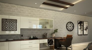 White Kitchen Ceiling Cladding | Shelly Lighting