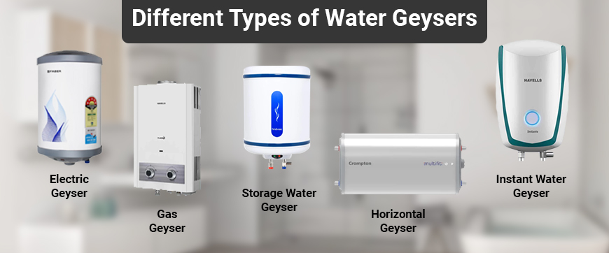 Peek a look at the different types of geysers you can buy.