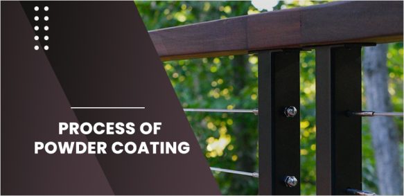 Process of powder coating in railings, doors and windows